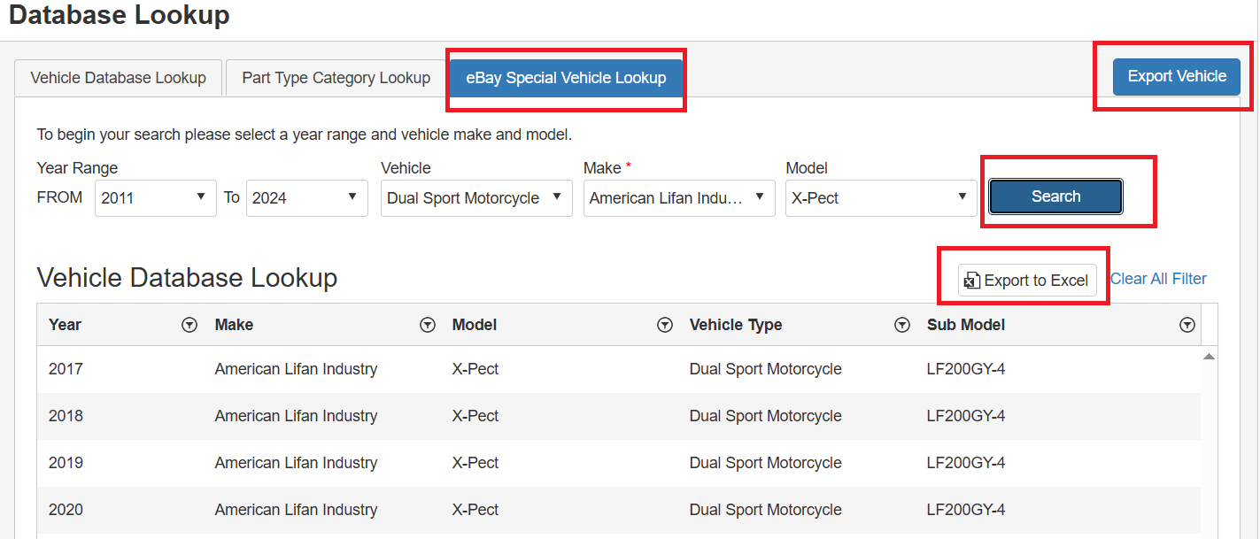 eBay Vehicle Lookup Viewer – PCFitment Guide