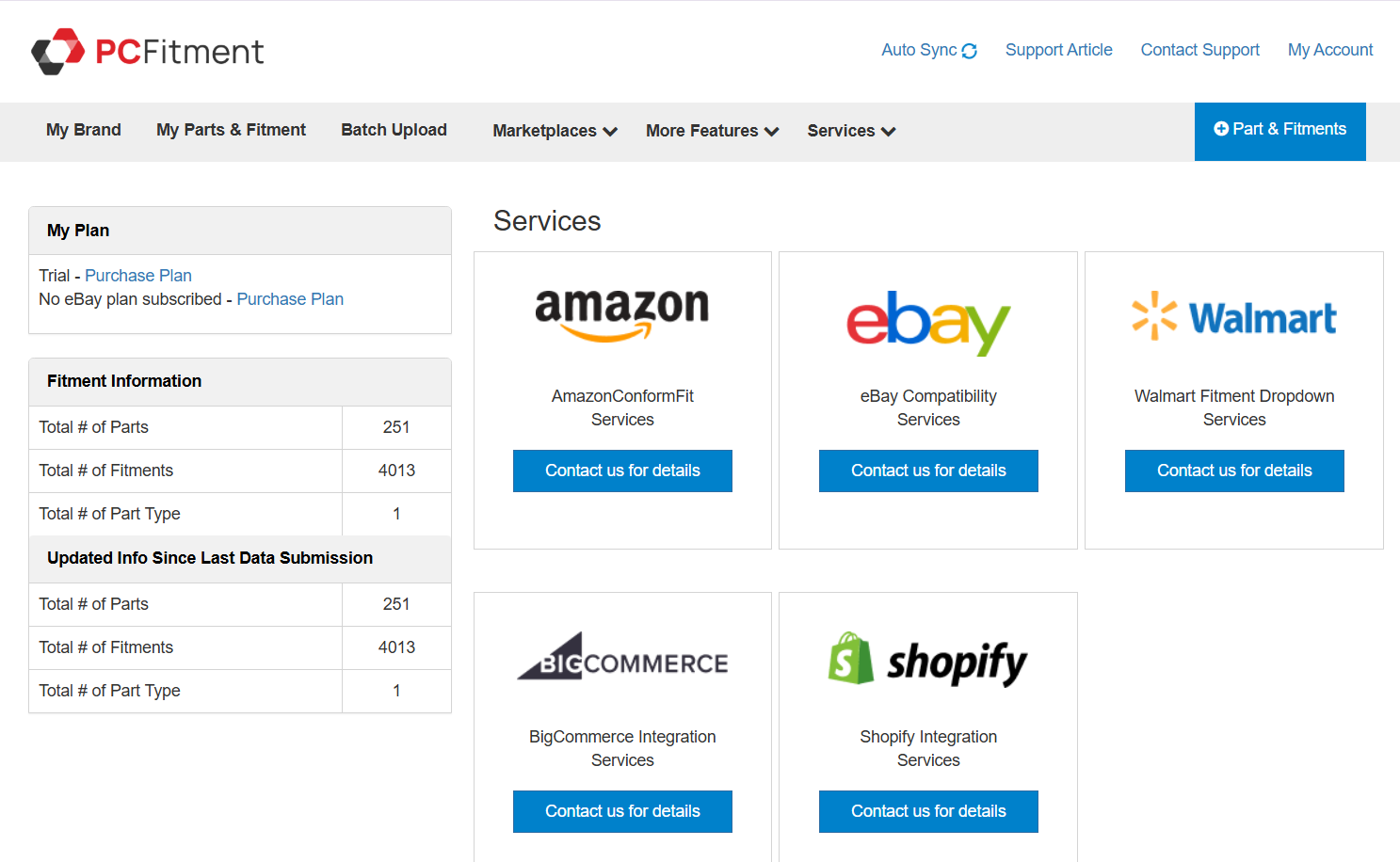 Dashboard [ Your Fitment Info ] – PCFitment Guide